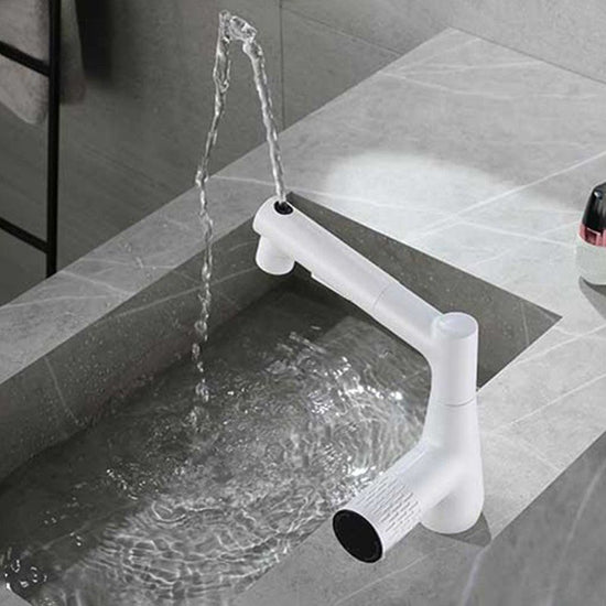 Knob Handle Vessel Faucet Modern White Vessel Sink Bathroom Faucet ...