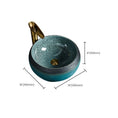 Traditional Vessel Sink Vitreous China Oval with Pop-Up Drain Bathroom ...