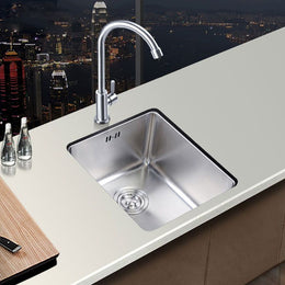 Classic Single Basin Sink Stainless Steel Workstation Sink with Faucet ...