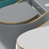 Contemporary Ceramic Flush Toilet One Piece Toilet Bowl for Bathroom ...