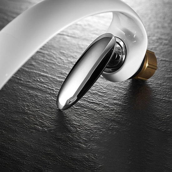 Unique Bathroom Faucet Waterfall Spout Brass Washroom Faucet - Clearhalo