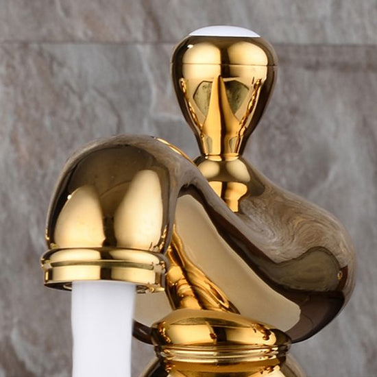 Glam Widespread Sink Faucet Lever Handles 3 Holes Solid Brass Faucet ...