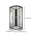Framed Double Sliding Shower Stall Steam Shower Shower Stall - Clearhalo