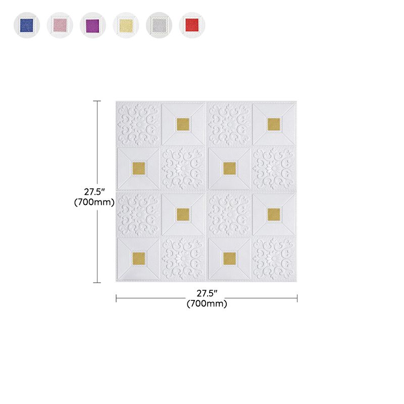 XPE Foam Wall Paneling Square Print Waterproof Wall Paneling for Living ...