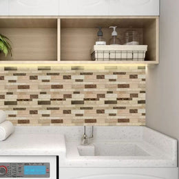 Peel & Stick Subway Tile Stain Resistant Plastic Rectangle Peel and ...