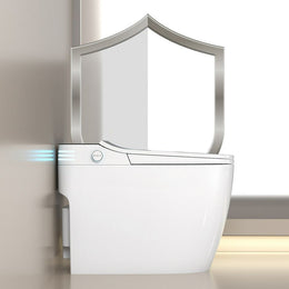 Modern Toilet Bowl ABS Floor Mounted Siphon Jet Flush Toilet - Clearhalo