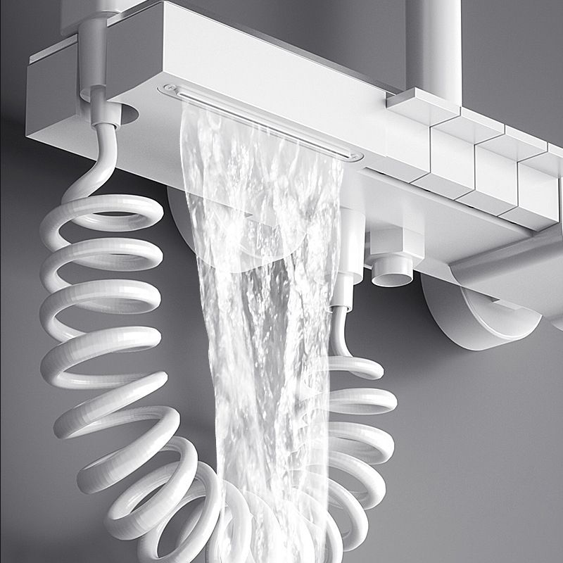 Modern Shower System Copper Wall-Mounted Swivel Square Rain Shower Head ...