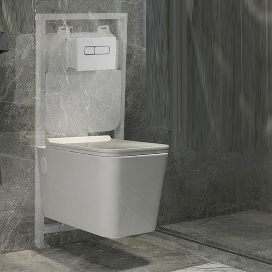 Modern Ceramic Flush Toilet White Wall Hung Toilet Bowl for Washroom ...