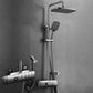 Modern Push Button Shower System Slide Bar Included Shower Head Combo ...