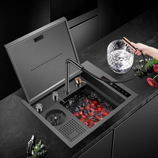 Contemporary Rectangle Kitchen Sink Stainless Steel Friction Resistant ...