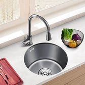 Modern Style Kitchen Sink Stainless Steel Round Shape Kitchen Sink ...