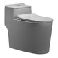 Modern One Piece Toilet Bowl Siphon Jet Flush Toilet with Seat - Clearhalo