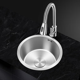 Contemporary Style Kitchen Sink Stainless Steel Round Kitchen Sink ...