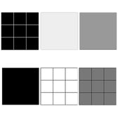 Modern Square Grid Single Tile Plastic Peel & Stick Field Tile - Clearhalo
