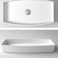 Modern Bathroom Sink Man Made Rock Rectangular Vessel Lavatory Sink(Not ...