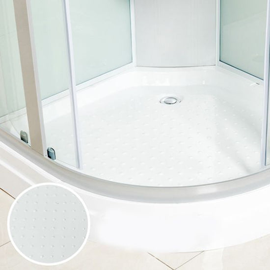 Contemporary Round Shower Stall Striped Framed Shower Stall with ...