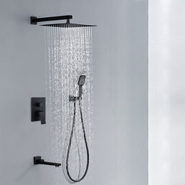 Modern Shower Set Brass Square Temperature Control Shower System ...