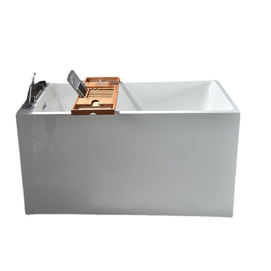 Acrylic Soaking Bathtub Antique Finish Rectangular Bathtub (Shelf not ...