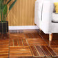 4-Slat Wood Floor Tiles Interlocking Installation Floor Board Tiles ...