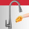 Touch Sensor Spray Kitchen Faucet Stainless Steel Swivel Spout with ...