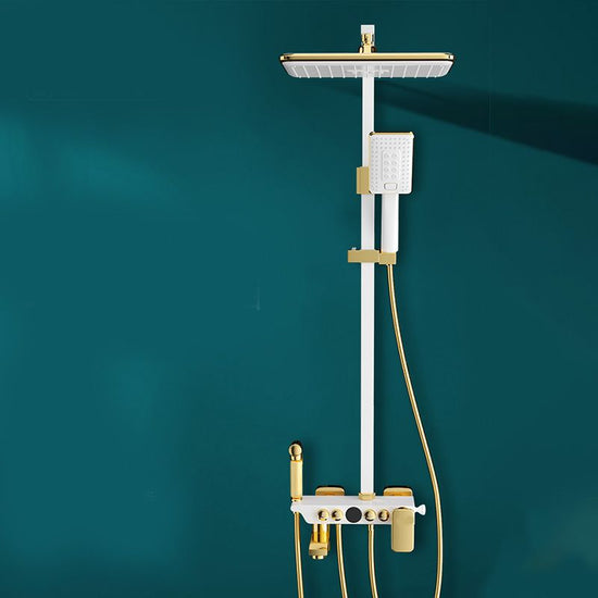 Slide Bar Shower System Adjustable Spray Pattern Shower Head Combo ...