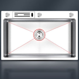 Stainless Steel Kitchen Sink Rectangular Shape Kitchen Sink with Drain ...