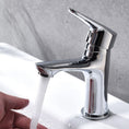 Basic Metal Sink Faucet Silver Bathroom Faucet with Lever Handle ...
