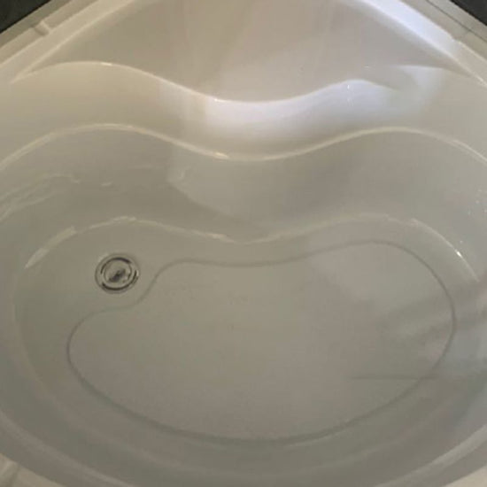 Round Shower Stall Double Sliding Shower Stall with White Base and Rain ...