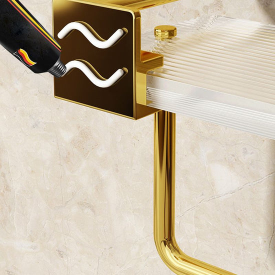 Modern Silver/Gold Bathroom Hardware Set Bath Shelf Bathroom Set ...