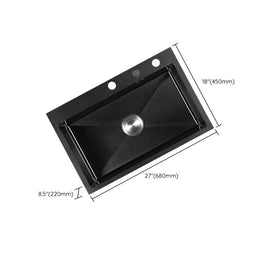 Stainless Steel Kitchen Sink Rectangle Shape Kitchen Sink with Center ...