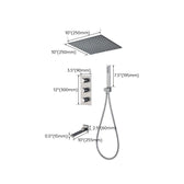 Modern Shower System Ceiling Mounted Square Dual Shower Head Shower Set ...