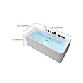 Modern Rectangular Bath Tub with Drain and Overflow Trim Bathtub ...
