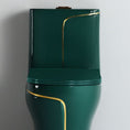 Traditional Green Ceramic Flush Toilet Floor Mounted Urine Toilet for ...
