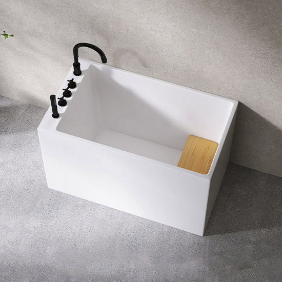 Modern Style Freestanding Bath Tub Rectangular Acrylic Soaking Bathtub ...