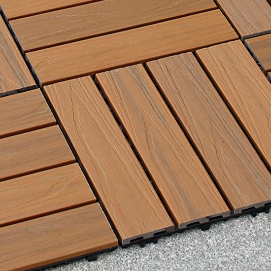 Composite Decking Tiles Interlocking Striped Pattern Patio Flooring ...