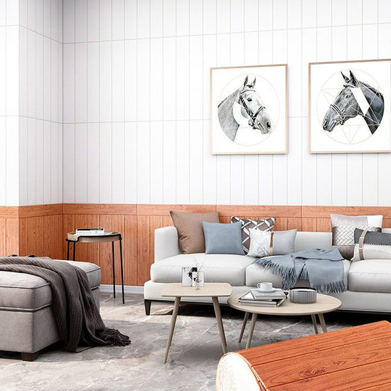 Modern Wood Paneling Smooth Wall Interior Wood Grain Design Plank ...