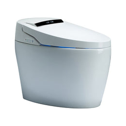 White Finish Floor Standing Bidet with Heated Seat Elongated Bidet ...