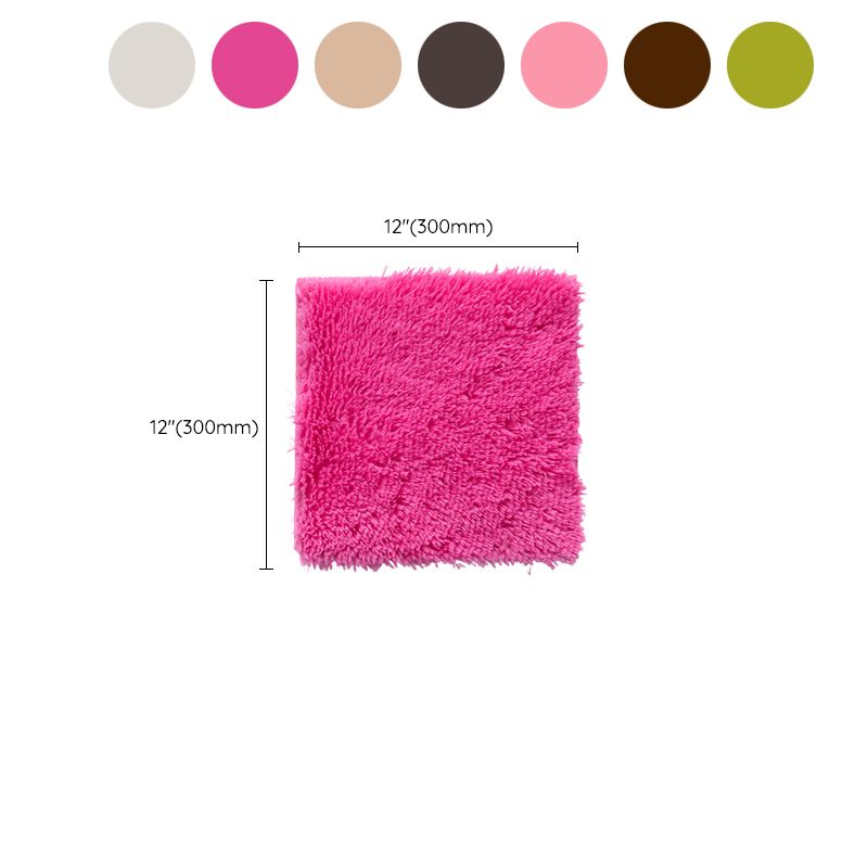 Modern Carpet Tiles Interlocking Color Block Shag Carpet Tiles - Clearhalo