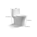 Traditional All-In-One Skirted Toilet Bowl Siphon Jet Toilet with Seat ...