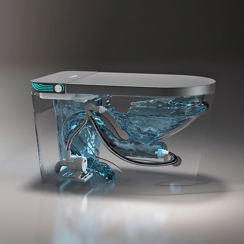 Modern Toilet Porcelain Floor Mounted Siphon Jet Toilet Bowl - Clearhalo