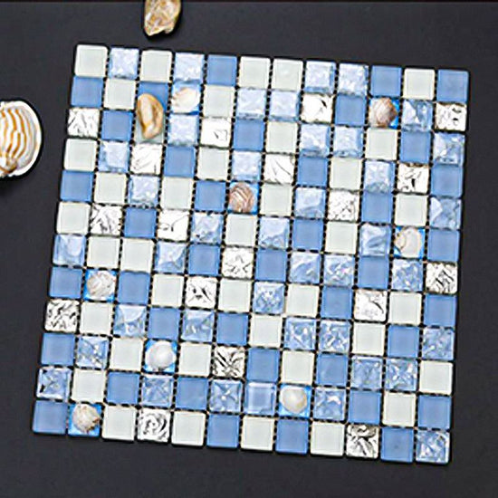 Grid Floor and Wall Tile Contemporary Glass Floor and Wall Tile - Clearhalo