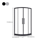Corner Round Shower Kit Tempered Glass Double Sliding Shower Kit ...