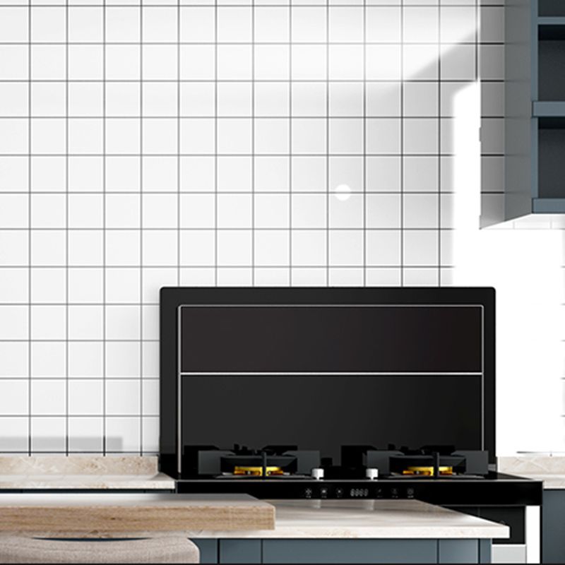 Single Tile Wallpaper Contemporary PVC Waterproof Peel and Stick Wall ...
