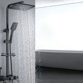Square Metal Shower System Volume Control Dual Shower Head Shower ...