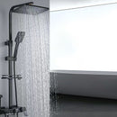 Square Metal Shower System Volume Control Dual Shower Head Shower ...