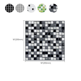 Square Peel & Stick Mosaic Tile Plastic Grid Peel & Stick Mosaic Tile ...