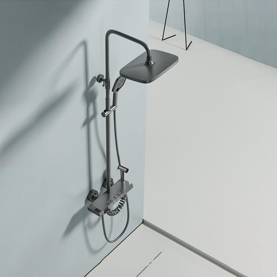 Contemporary Shower Set Slide Bar Handheld Shower Head Wall Mounted ...