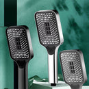 Contemporary Square Handheld Shower Head 3 Setting Spray Head - Clearhalo