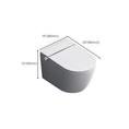 Contemporary Wall Hung Toilet Set with Remote Control Included - Clearhalo