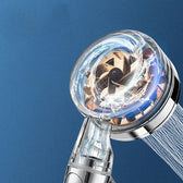Contemporary Handheld Supercharged Shower Head Round Turbo Spray Head ...